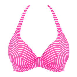 Freya Swim Jewel Cove Halter Bikinitop Stripe Raspberry - Annadiva