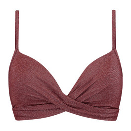 Beachlife Raisin Glitter Twist Bikinitop - Annadiva
