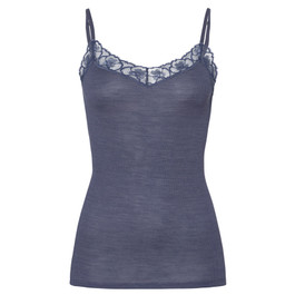Hanro Woolen Lace Spaghetti Top Nightshade - Annadiva